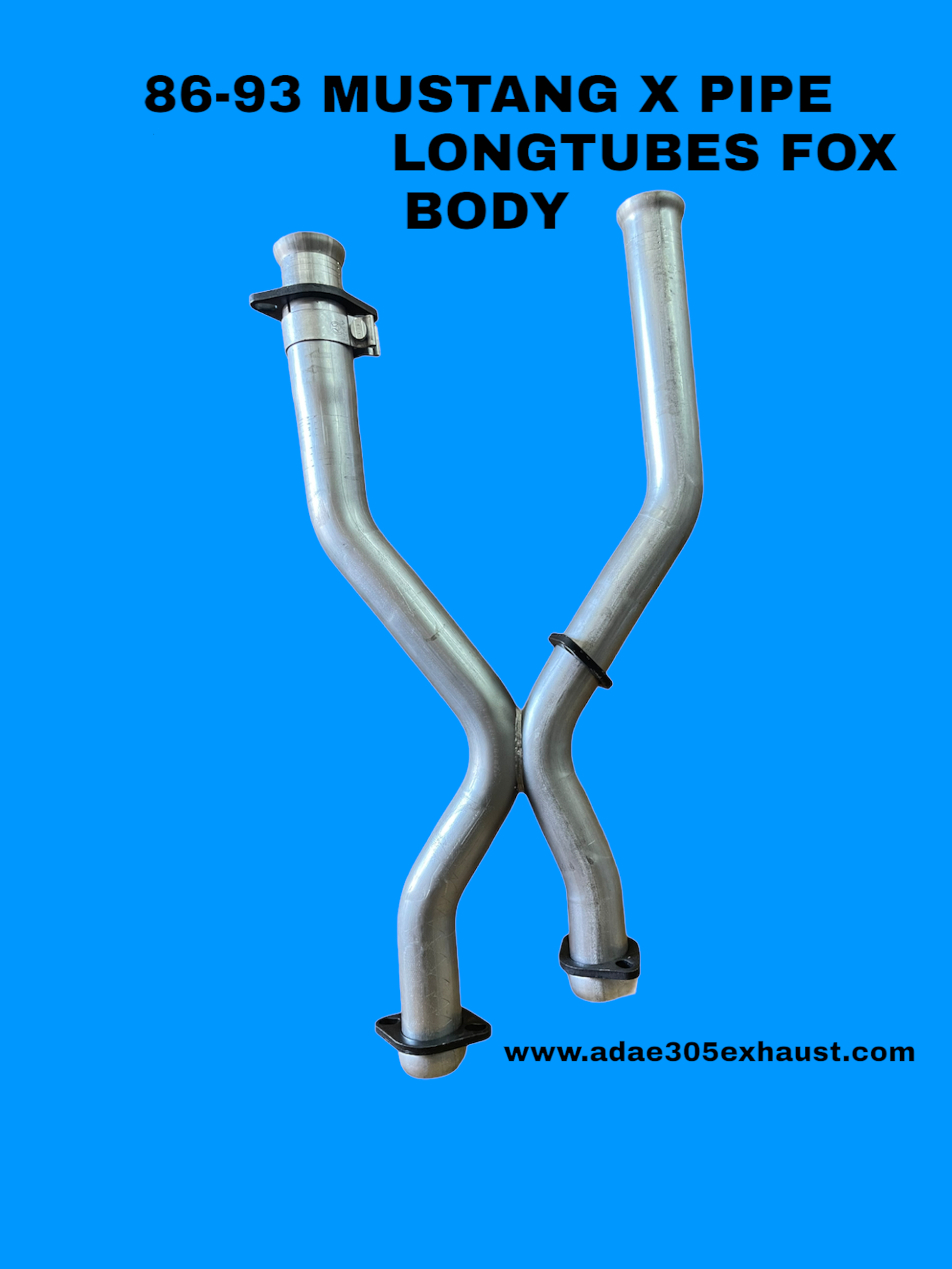 86-93 MUSTANG X PIPE MAC,BBK, LONGTUBES FOX BODY – adae305exhaust