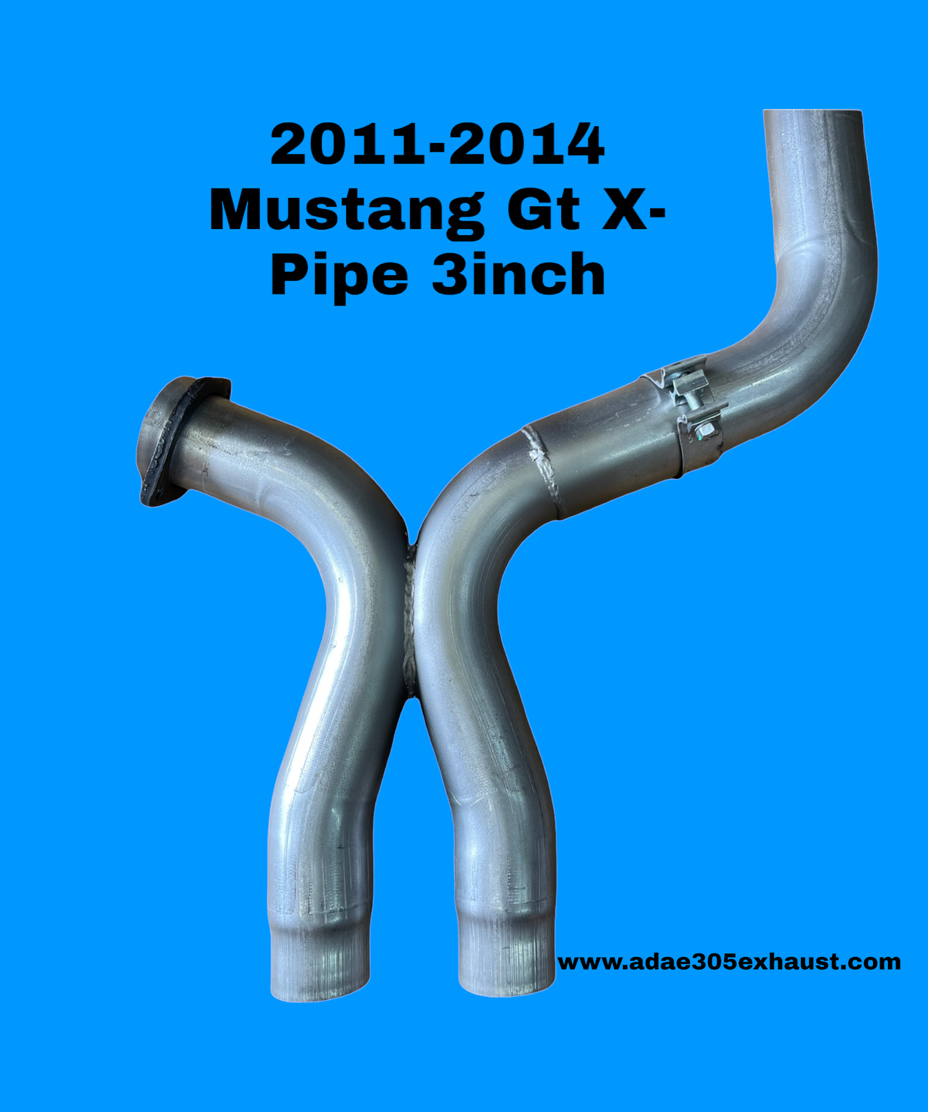 2011-2014 MUSTANG GT X PIPE – adae305exhaust