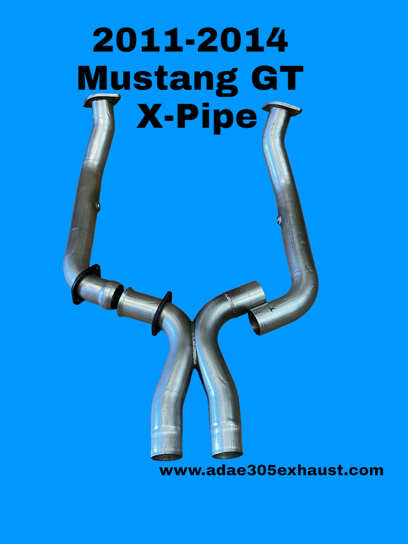 2011-2014 MUSTANG GT X PIPE – adae305exhaust