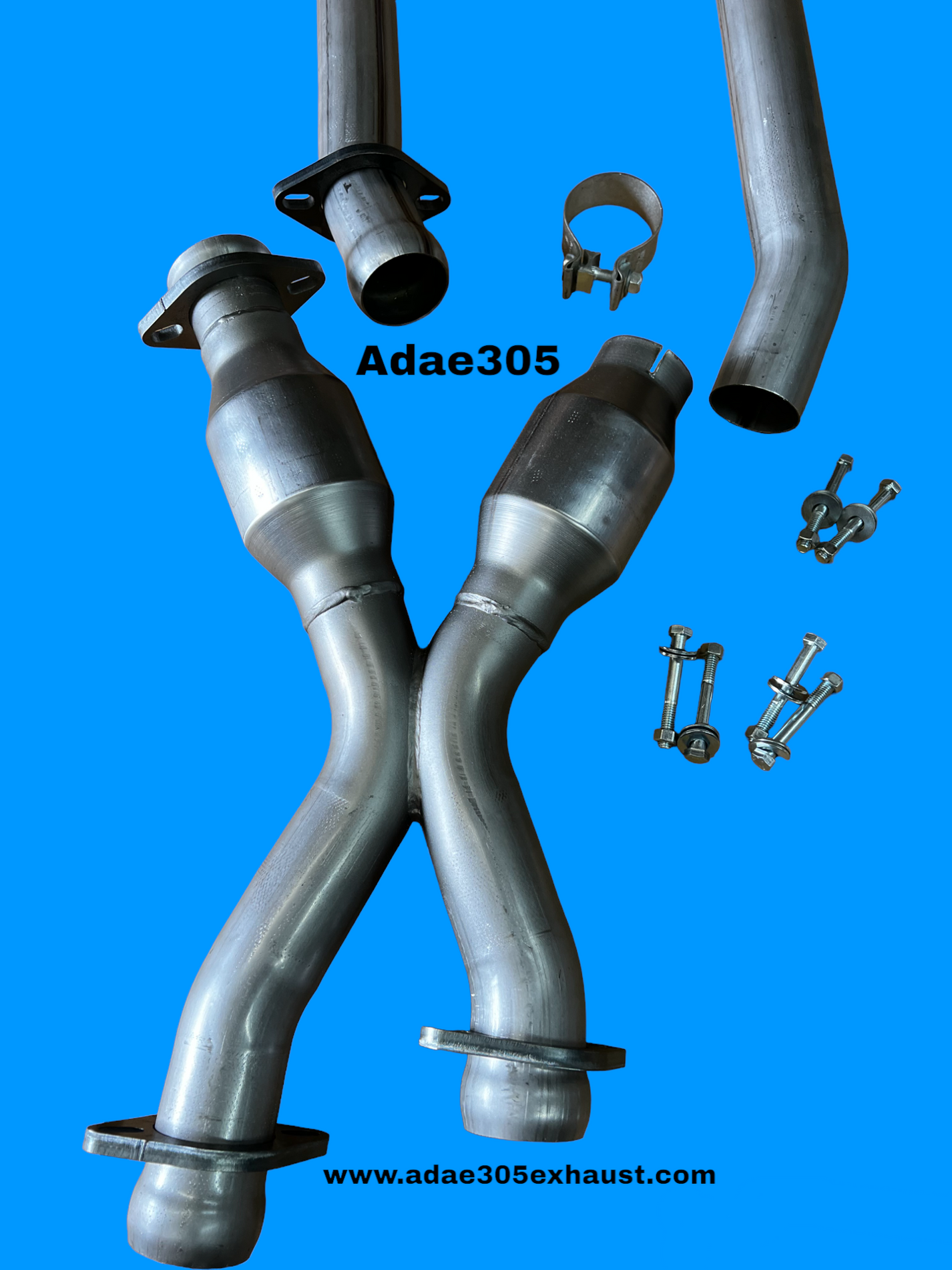 86-95 MUSTANG X PIPE FOR SHORTY HEADERS STOCK MANIFOLDS 2.5 ...