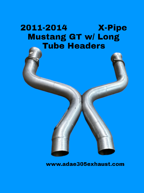 2011-2014 X-Pipe BBK Mustang GT w/ Long Tube Headers 3" – adae305exhaust